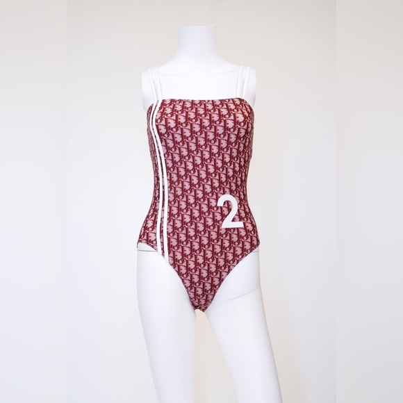 Dior | Swim | Christian Dior Red Monogram No2 Onepiece Swimsuit | Poshmark